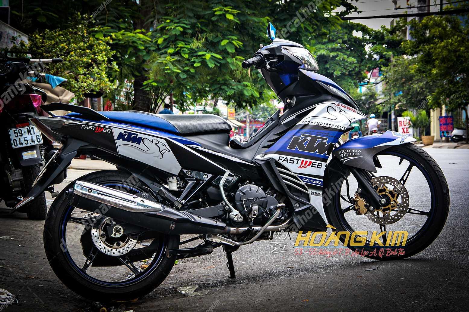 Dán decal đổi màu xe Exciter 135 - KTM | Decal Hoàng kim