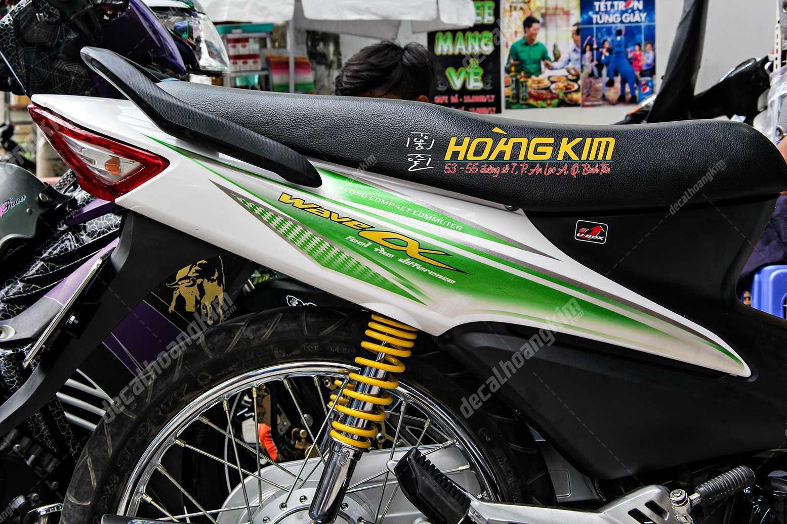 Dán tem xe Wave S100 | Decal Hoàng Kim